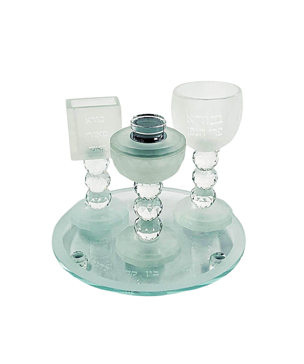 סט הבדלה קריסטל פרוזן מידות 19X22 ס"מ - שמחי ובניו